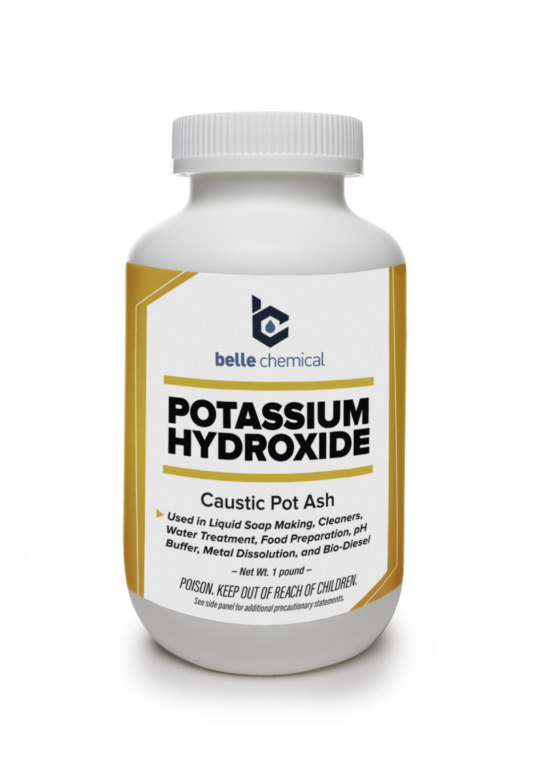 Potassium Hydroxide Caustic Potash 90 Flakes 1 Pound Belle